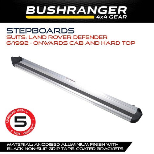 Bushranger Stepboards Fits Land Rover Defender Cab And Hard Top 06/1992 ...