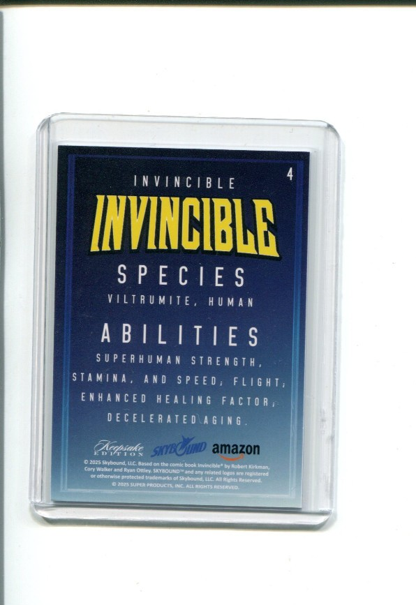 2025 Keepsake Invincible Season 1 Blue Foil #4 Invincible Approx 250 ...