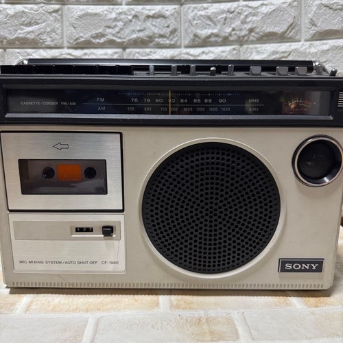 Sony CF-1980 Vintage Mono Radio Cassette Player Deck Tested Works Used ...