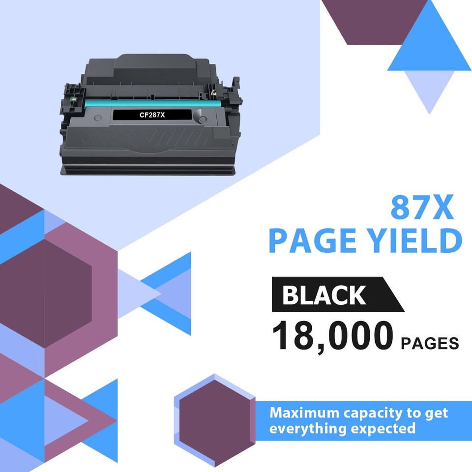 CF287X 87X Black Toner Cartridge for HP Printer M506 Pro M501 ...