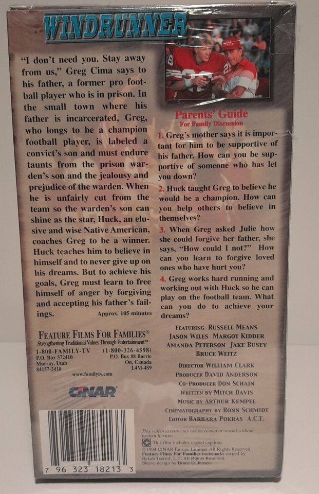 Windrunner VHS Film Movie Video Tape New And Sealed 796323182133 | eBay