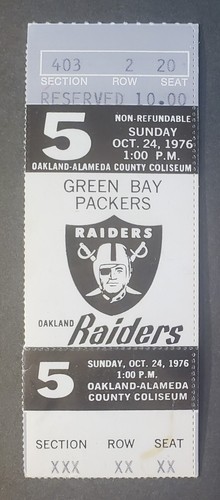 RARE 1976 Oakland Raiders Super Bowl Champions Green Bay Packers ...