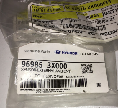 Genuine Hyundai Kia Ambient Air Temperature Sensor 2006-2018 969853X000 ...