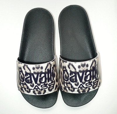 Roberto Cavalli Italy Beach Animal Print Flip-flops Pool Slides 7, 37 ...