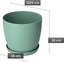 Plant Pots Flower Planter 6 Colours 8 sizes Matt Plastic Pot + Saucer ...