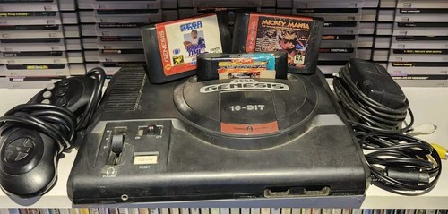 Sega Genesis Console 16-Bit Model 1 WITH 3 GAMES & 1 CONTROLLER! ALL ...