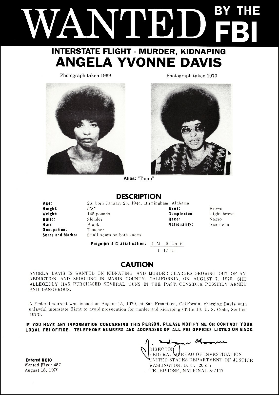 Angela Davis Wanted