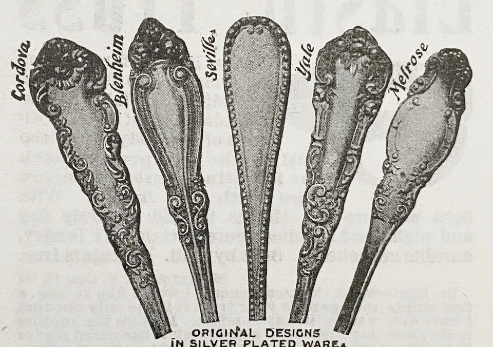 1899 Print Ad EAGLE BRAND Wm.Rogers Silver Plate Patterns:Yale Seville ...