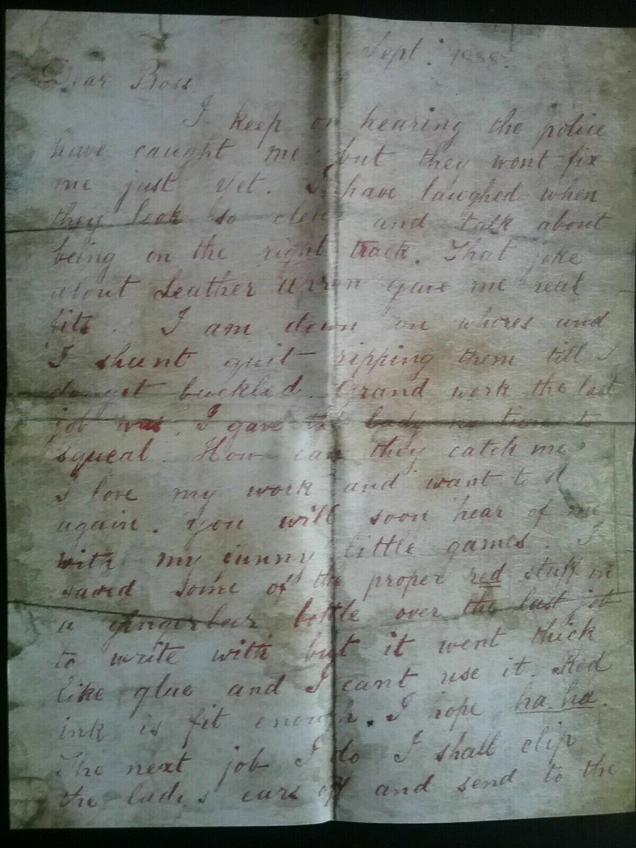 Jack The Ripper Letters Dear Boss Dracula, Frankenstein And The Ripper