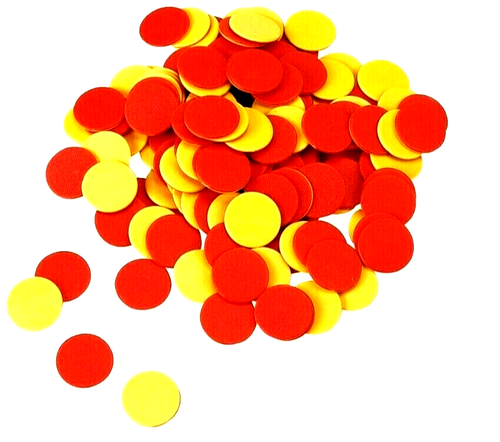 Two Colour 25mm Counters – 50 pieces Primary Teacher Resource Number ...