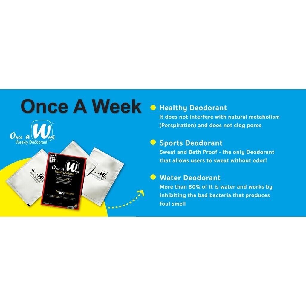 10 Pack : 30 Wipe ONCE A WEEK Disposable Deodorant Heal Body Underarm ...