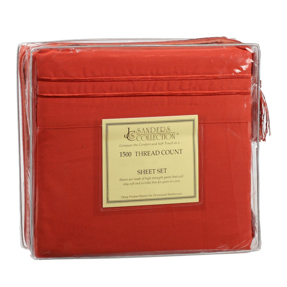 1500 Microfiber Thread Count 4 Piece Bed Sheet Set Many Sizes & Colors ...