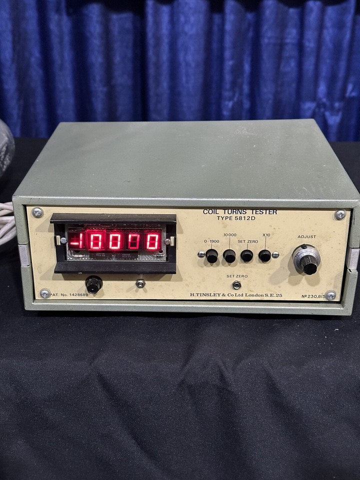 Vintage H. Tinsley & Co. Model 5812D Coil Turner Tester | eBay