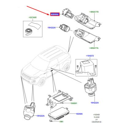 LAND ROVER RANGE ROVER EVOQUE L538 Rear Tailgate Camera LR047397 NEW ...