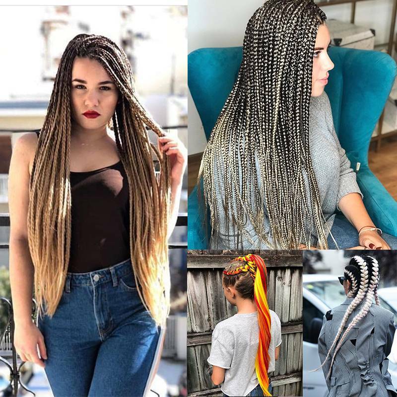 Long Pre-Stretched EZ Braiding Braid Hair Extensions BOX Braids For ...