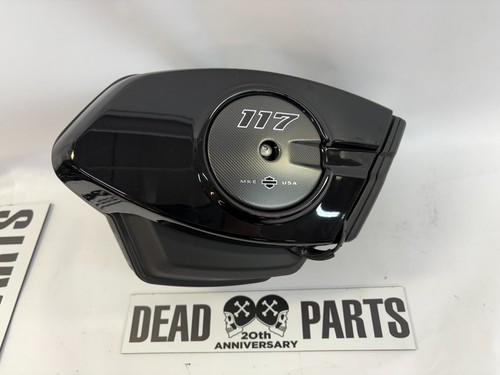 Harley black 117 stock air filter cleaner cover LooK | eBay