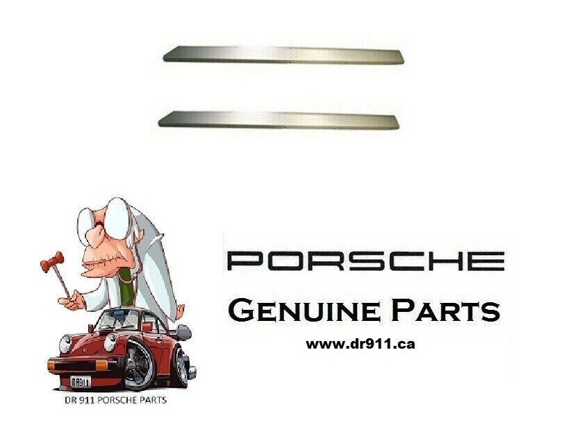 Porsche 911 912 Silver Metal Door Sill Strip Set Genuine 90155111550 ...