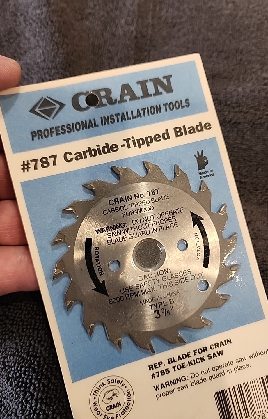 Crain 787 Carbide Toe Kick Saw Blade Carpet Tools for sale online | eBay