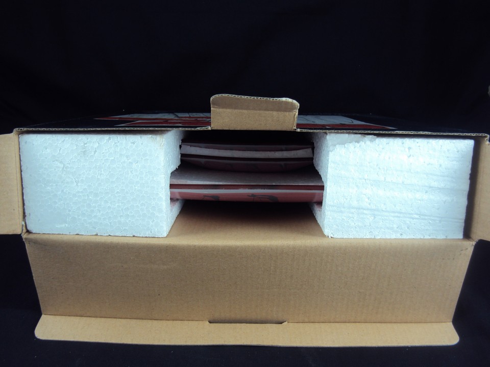 Set of 3 Square Glass Plates, 10" Dinner & Two 5" Sides, w/Red Tulips ...