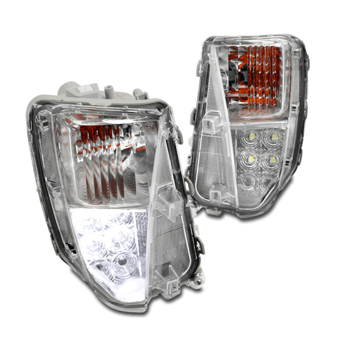 For 2012-2015 Toyota Prius Front Bumper Chrome Driving LED DRL Signal ...