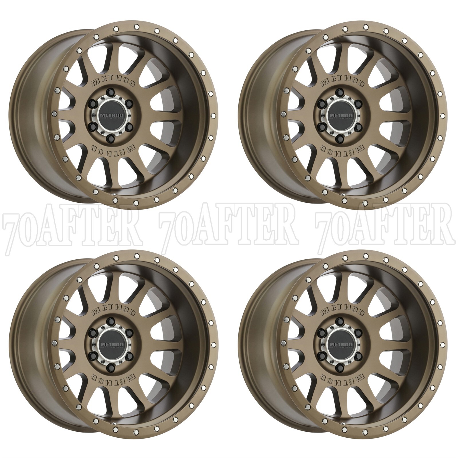 (4X) Method MR605 NV Wheels [20x10|6x139.7|ET:-24|CB:106.25] Method ...