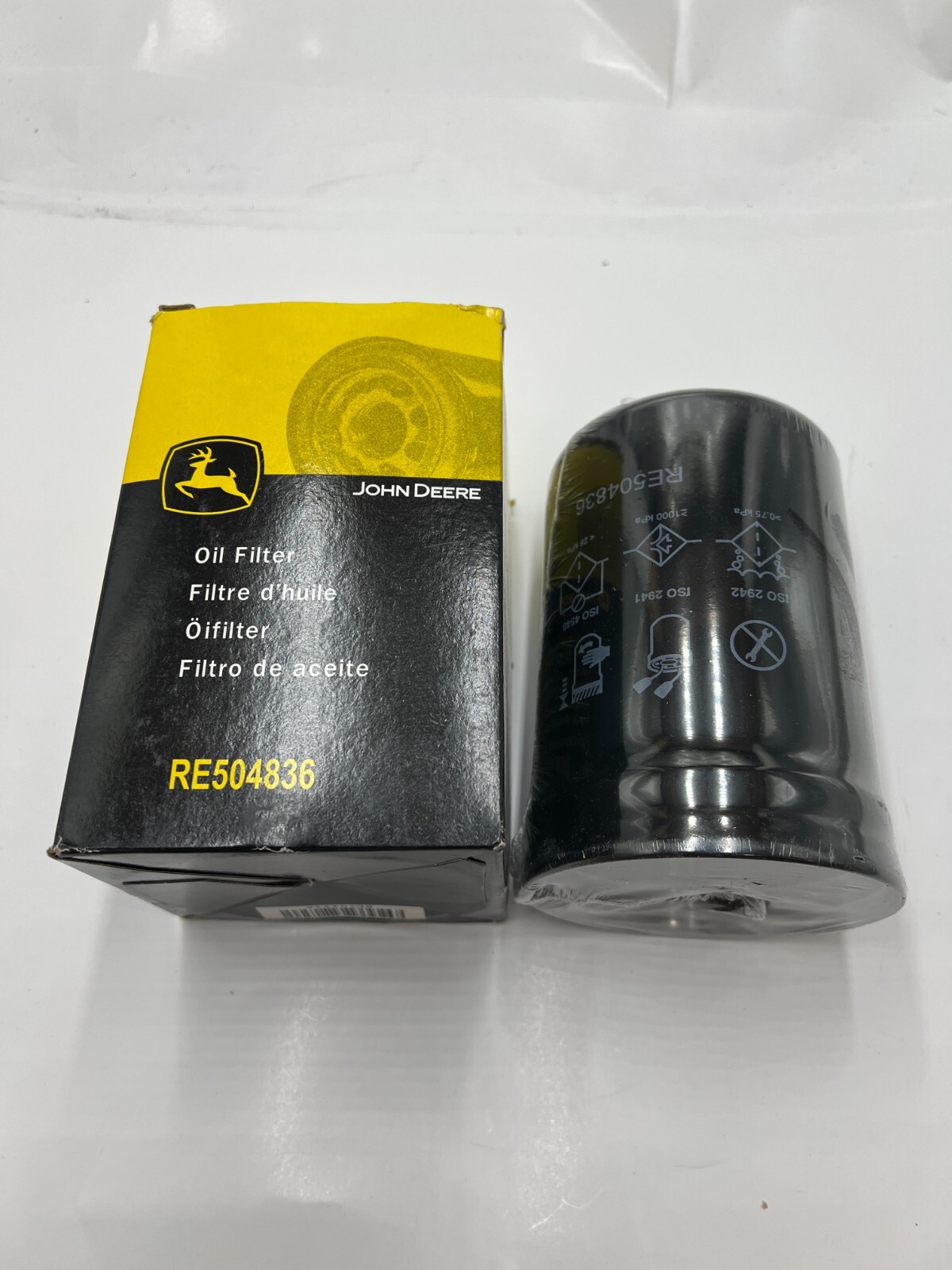 GENUINE OEM John Deere RE504836 Engine Spin-On Oil Filter For Tractors ...