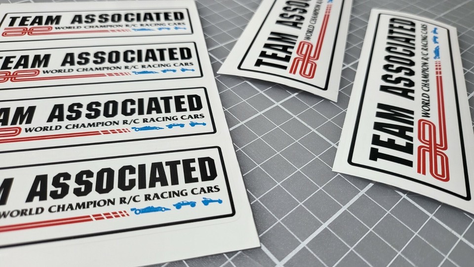 Team Associated sticker set rc10 retro old school ae sprint racing ...