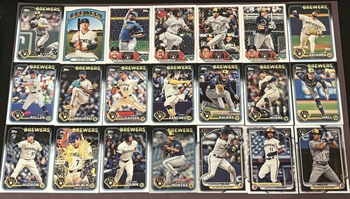 2021-2024 Topps- Milwaukee Brewers Baseball MLB Team Lot of (35) Cards ...