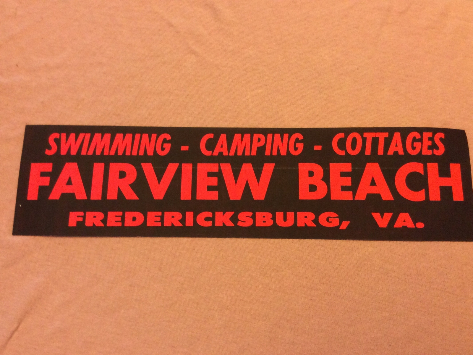 Fairview Beach, Fredericksburg VA Bumper Sticker | eBay