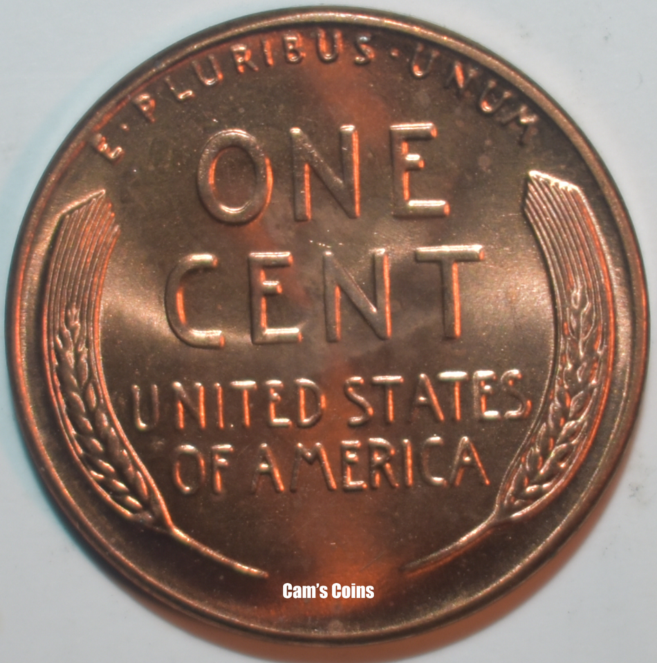 1945 P Lincoln Wheat Cent BU Penny Brilliant Uncirculated Coin Red Mint ...