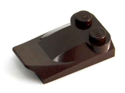 5 LEGO Dark Brown Brick Slope Curved 2x3x0.6 with Wing & 2 Studs Fin ...