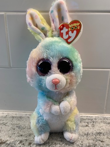 Ty BUBBY -Multicolor Pastel Easter Rabbit Beanie Boo 6” *Retired* RARE ...