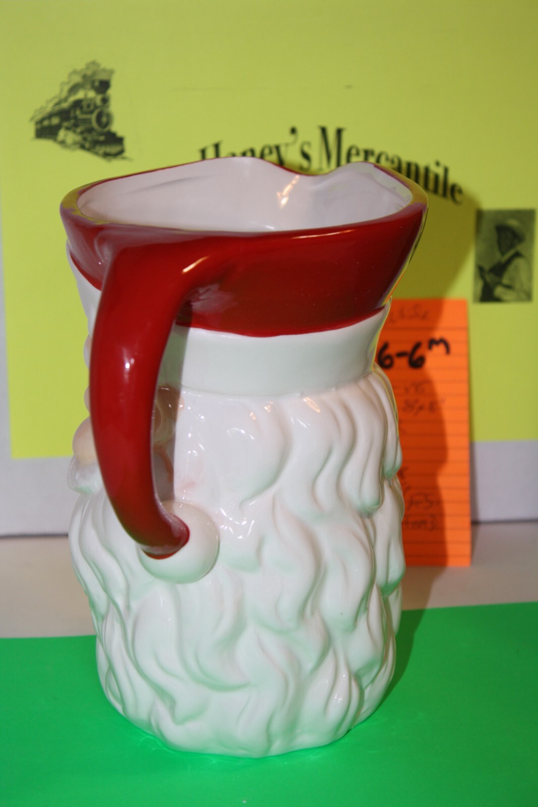 Box of 8 Individual Winking Red Trimmed Santa Christmas Pitchers ...