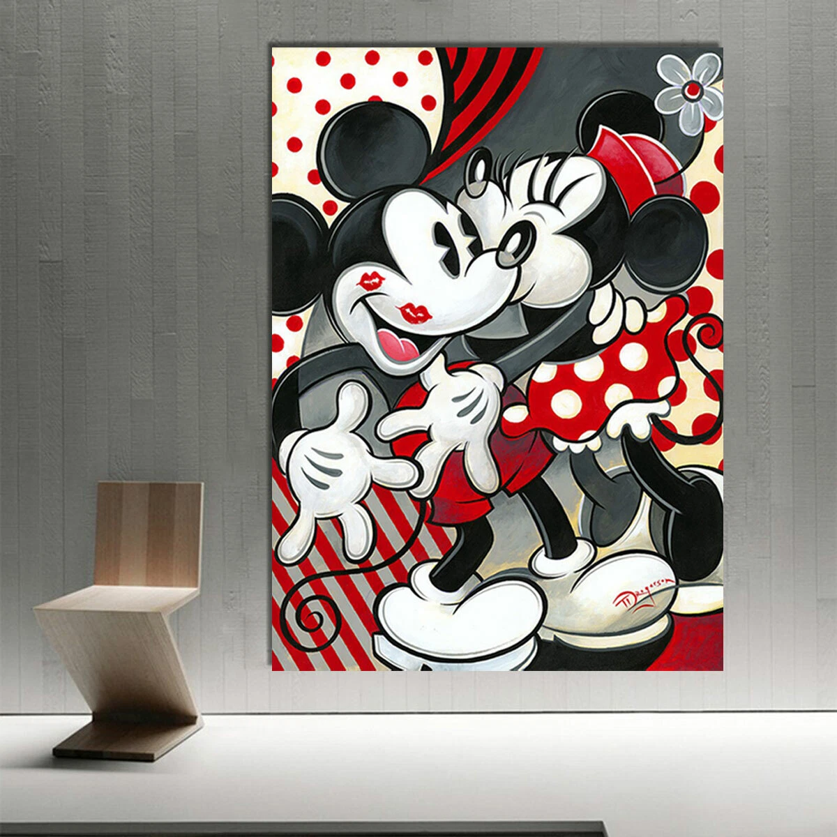 Mickey And Minnie Mouse Painting