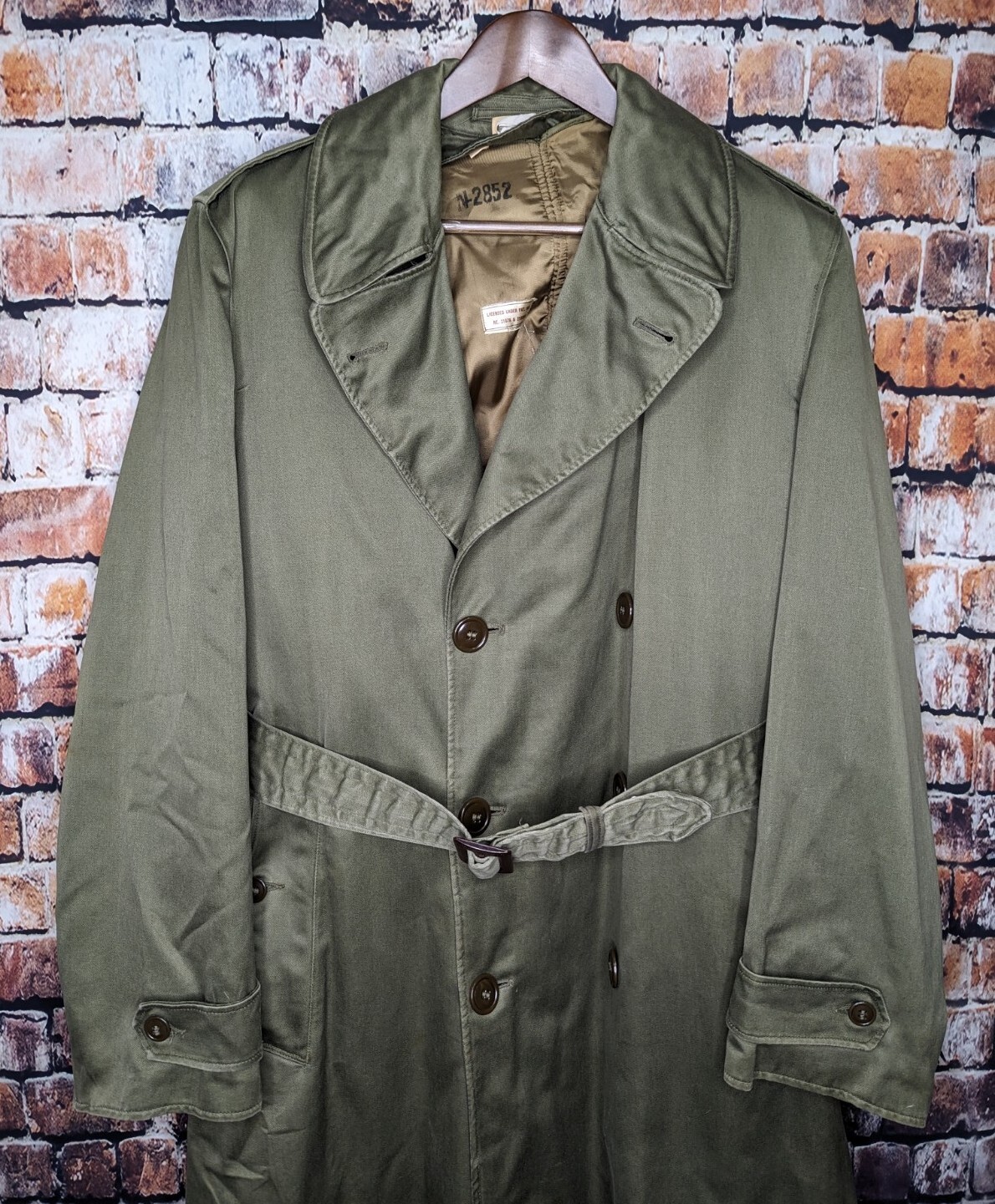 Vintage US Army Korean War Field Trench Overcoat Jacket 1951 M-1950A ...