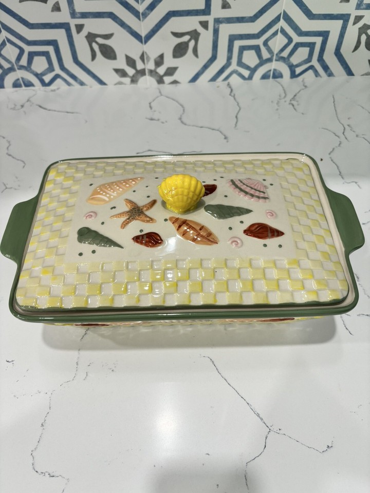 Temp-tations by Tara Summer Shells 2 QT Baking Dish with Cover ...