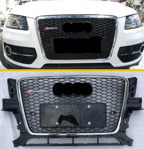 For Audi Q5 RSQ5 Front bumper grille Grill Black Henycomb mesh Chrome ...
