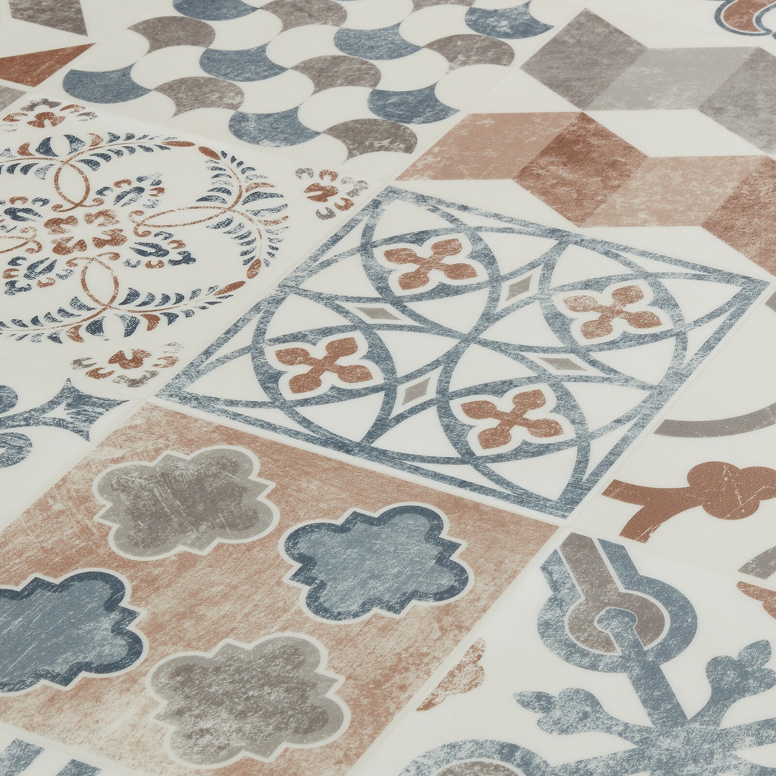 Lino Flooring Vintage Moroccan Mosaic Tiles Foam Sheet Lino ...