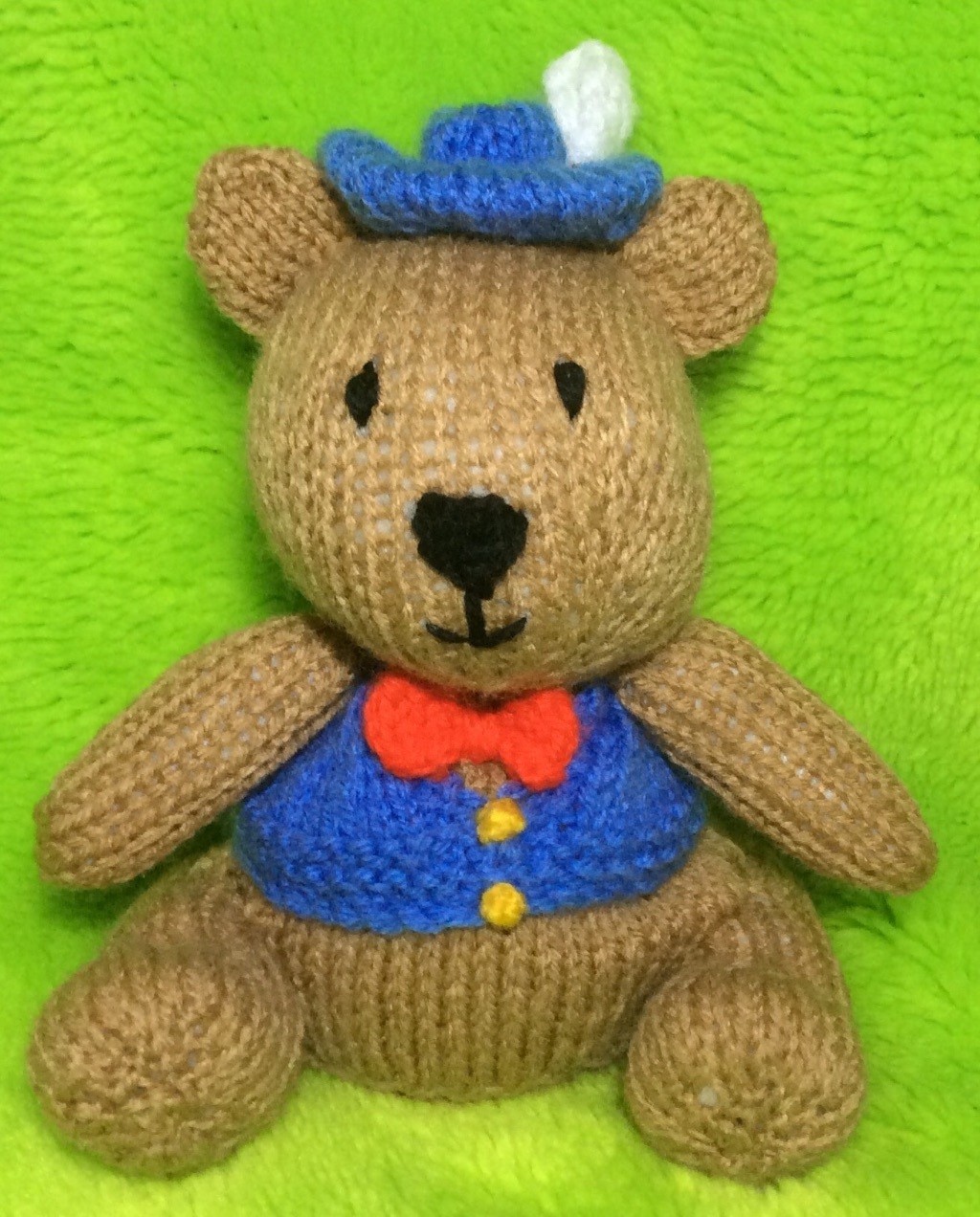 KNITTING PATTERN - Bertie Bear chocolate orange cover / 16 cms teddy ...