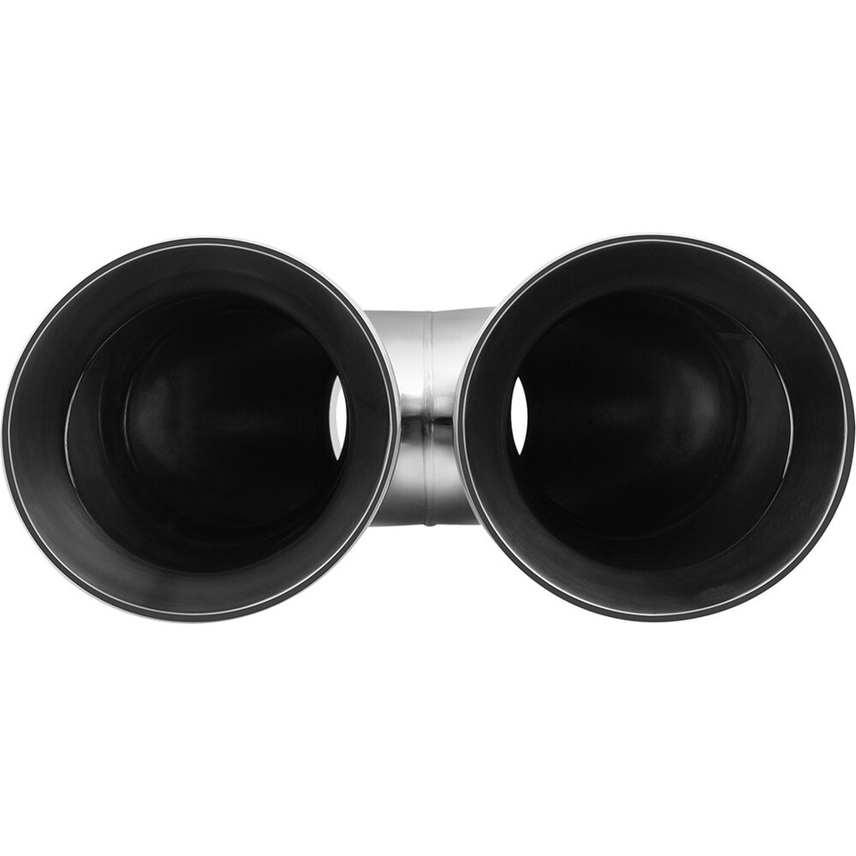 Dual Exhaust Pipe Tip 2.5" in 3.5" Out 9.5" Length Stainless Steel For ...