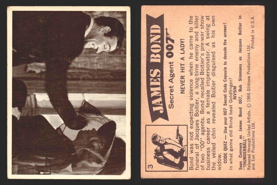 1966 James Bond 007 Thunderball Vintage Trading Cards You Pick Singles ...