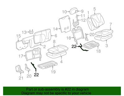 Genuine GM Rear Seat Back Latch Cable 88941330 | eBay