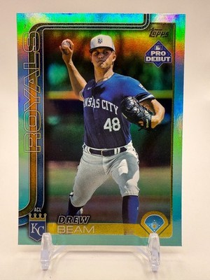 2025 Topps Baseball Pro Debut Aqua Foil /75 Card PD-144 Drew Beam | eBay