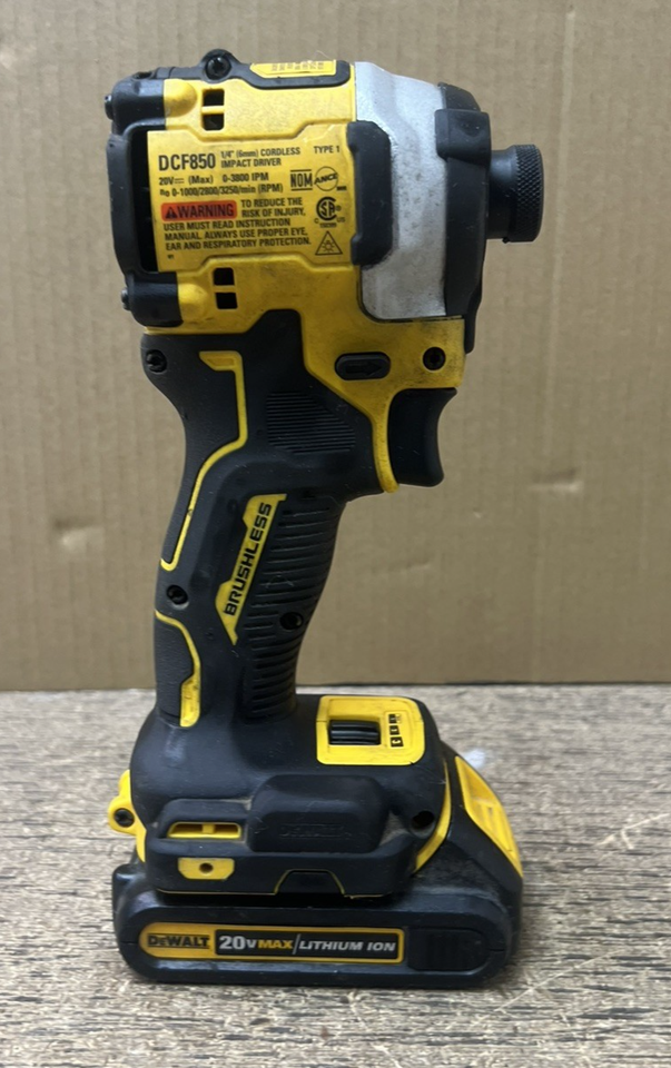 Dewalt DCF850 1/4" Cordless Impact Driver w/ 20V Max Battery | eBay