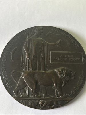 WW1 Death Plaque Penny To Arthur Patrick Foote AIF (Australian) Unique ...