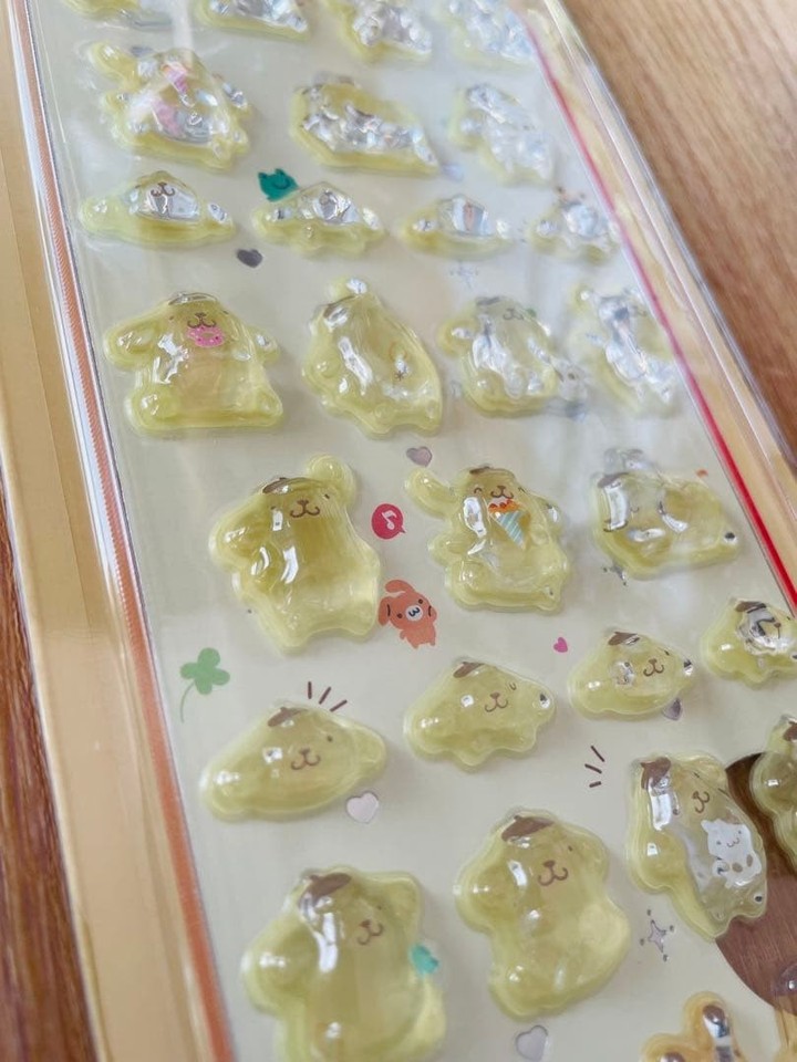 Pom Pom Purin Bonbon Drop Sticker, Durable Non-Denting, Kawaii ...