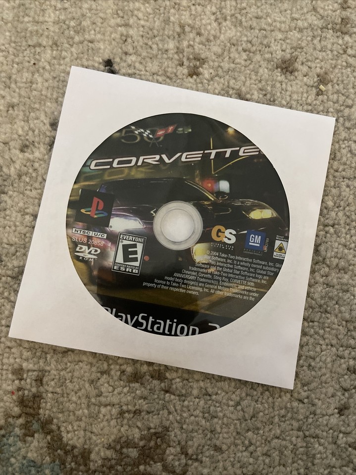 🔥 Corvette (PS2 PlayStation 2, 2004) Mint Disc Only. See Description ...
