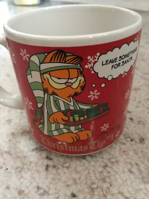 GARFIELD CHRISTMAS MUG TIP # 1 LEAVE SOMETHING FOR SANTA | eBay