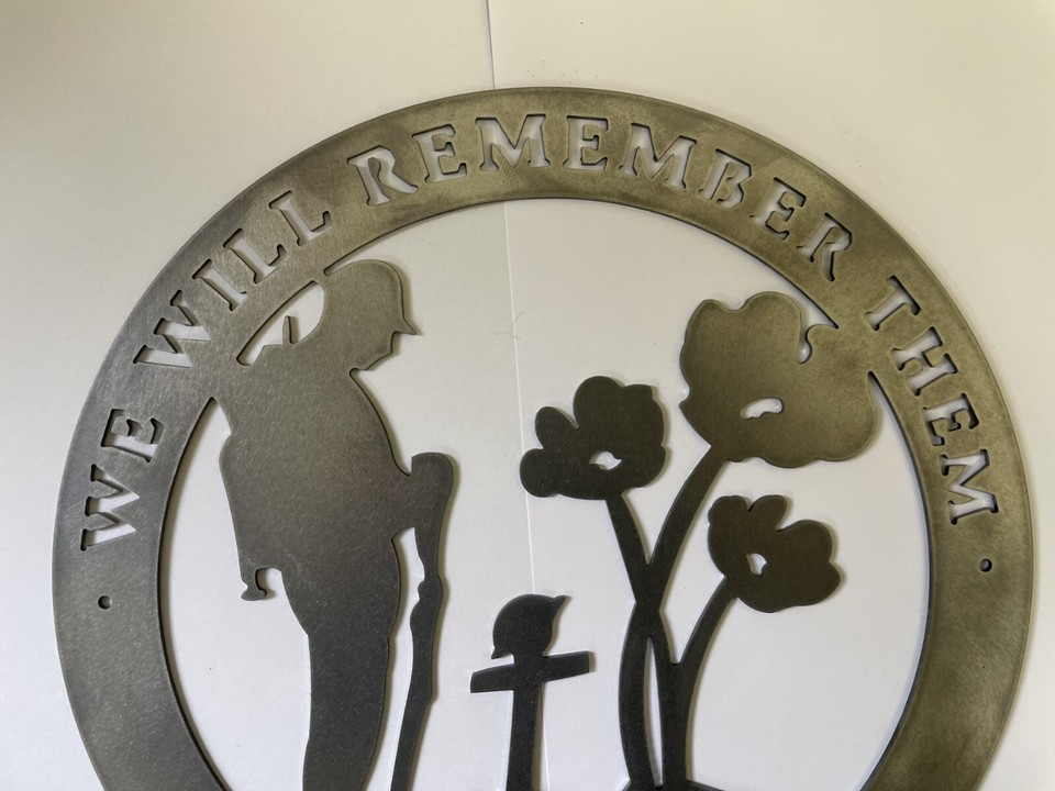 We Will Remember Them - Lest We Forget Metal Wall Art sign -app. 310mm ...