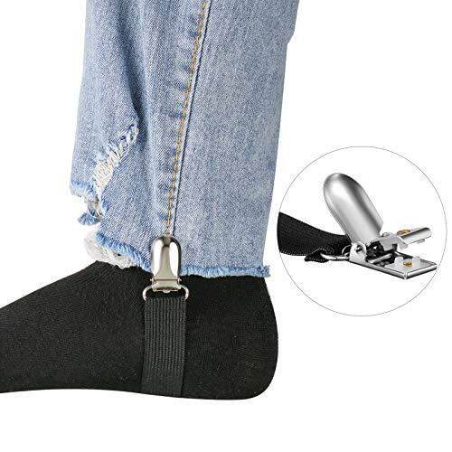 12 Pieces Elastic Adjustable Boot Straps Clips 3 Different Size Pant ...